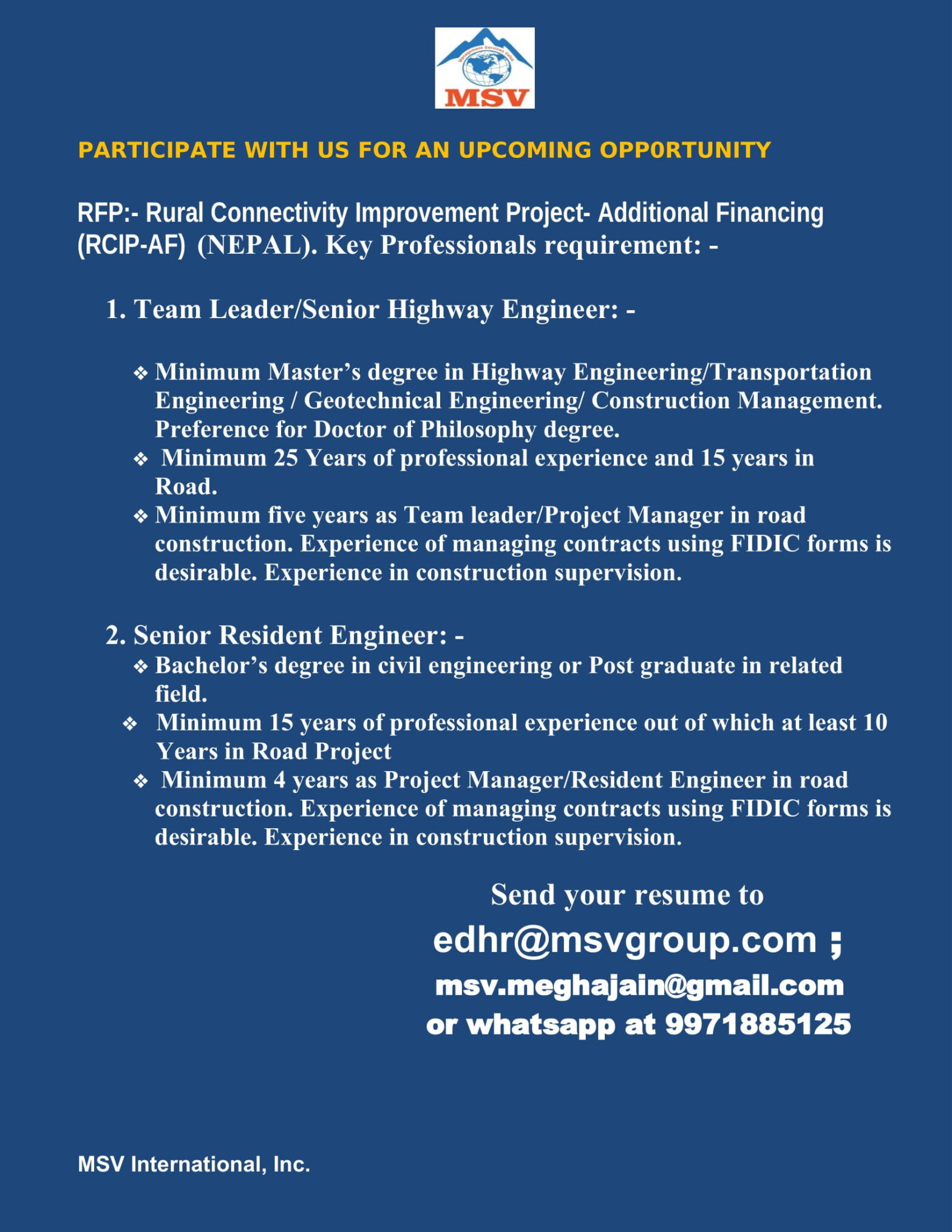 Rural Connectivity Improvement Project- Additional Financing(RCIP-AF ...